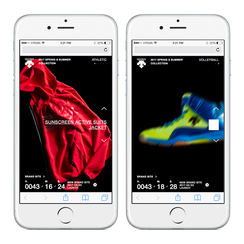 【仕事】 DESCENTE(デサント)2017SS特設サイト - devdev Inc. / works