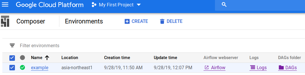 GCPのCloud ComposerでHello World - mykos tech blog