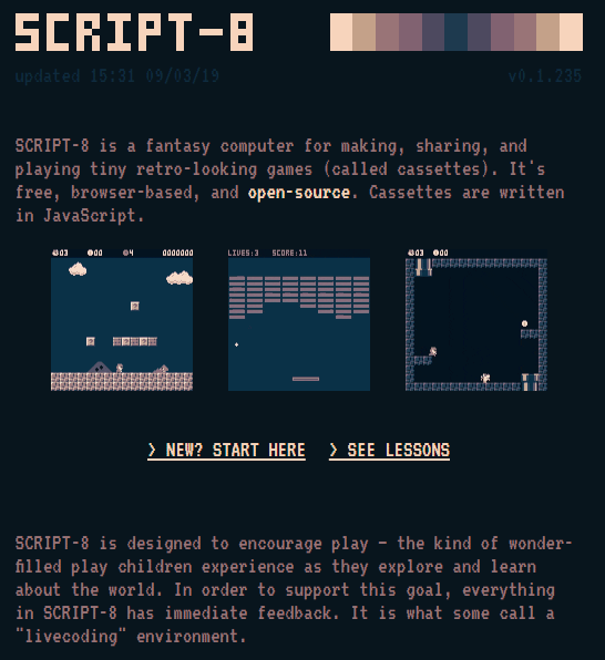 8bitなゲーム環境Fantasy Computerをまとめてみる - inajob's blog