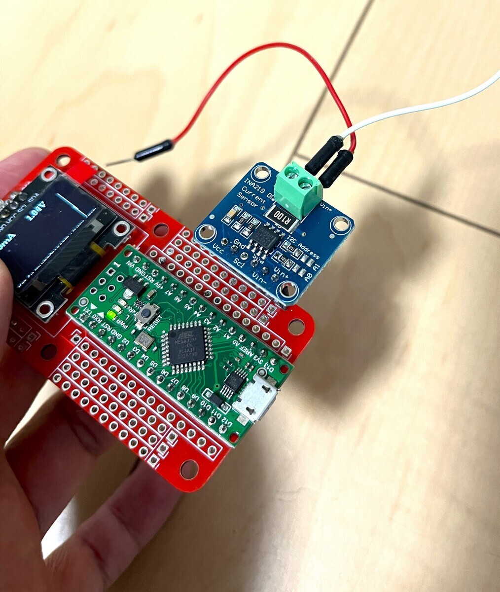 乾電池一本で動く画面付き電流計を自作した - inajob's blog