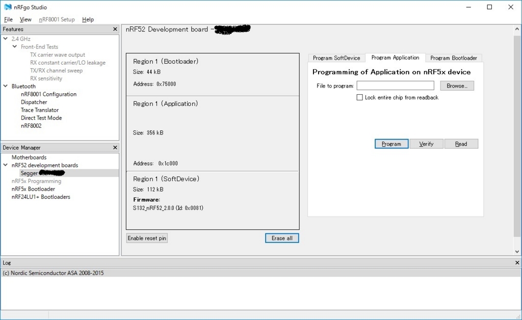 BMD-300 BLEモジュール の開発環境を構築して、"blinky"のチェック, 「Arduino IDE」の機能も連携させて ...