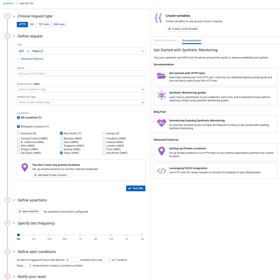 Datadog Synthetic API Testを使って外形監視を設定する - アイリッジ開発者ブログ