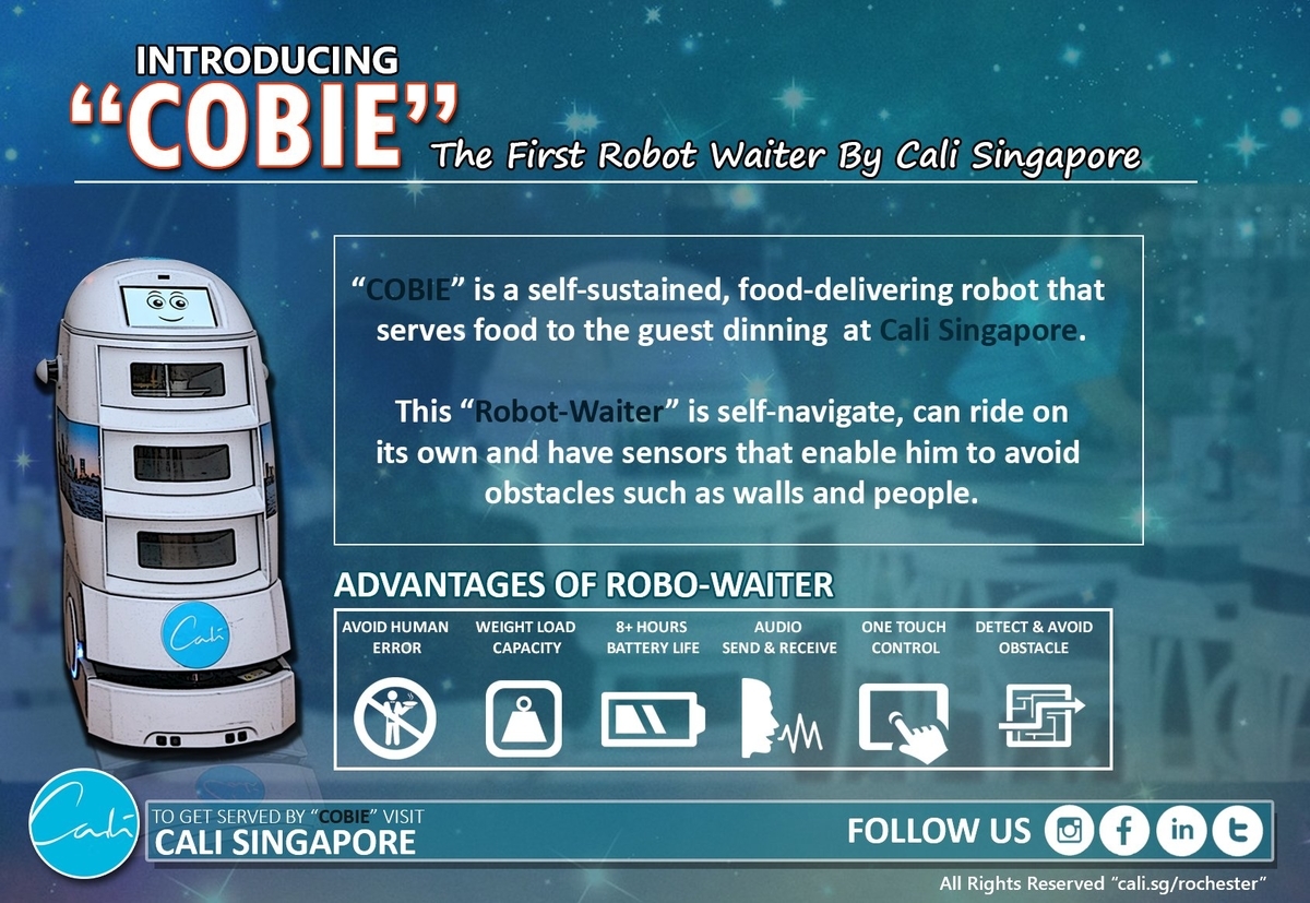 【CALI Singapore】シンガポールで コービー（COBIE） に遭っていたよ〔Food Service Butler〕 - いろんな ...