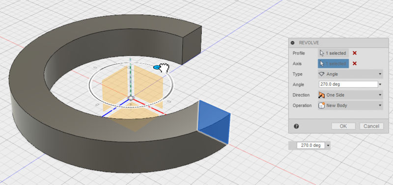 Fusion360 CREATE Revolve 使い方 - いそぷろのブログ