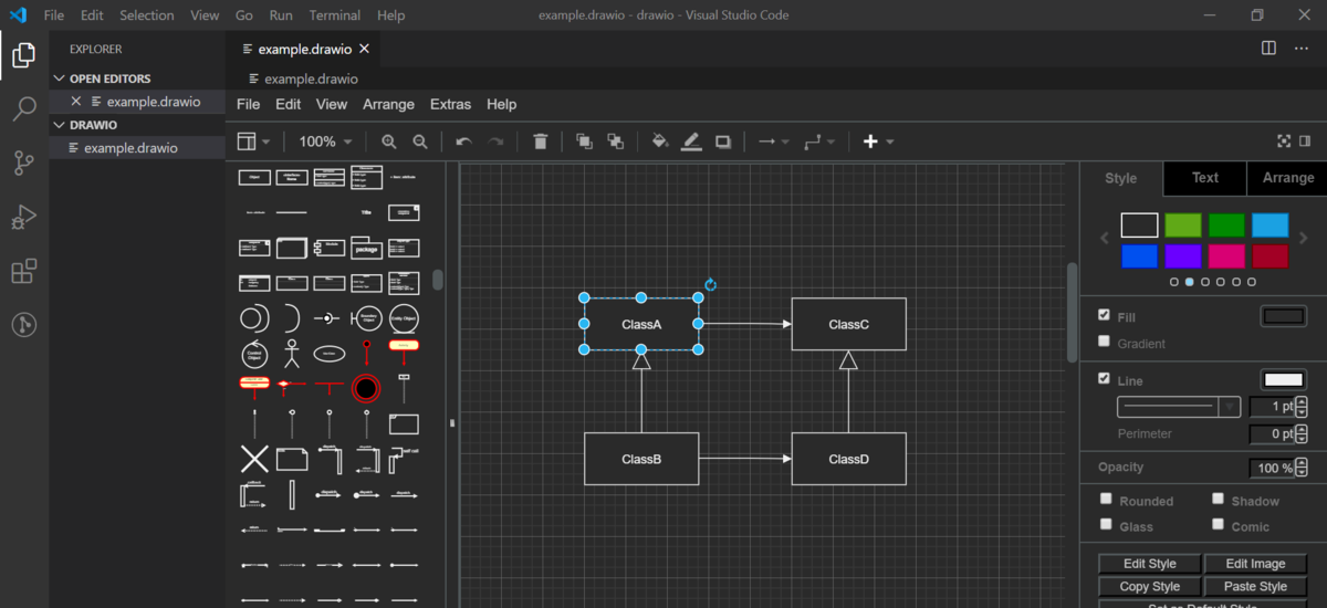 Visual Studio Code＋Draw.io IntegrationでUMLなどの作図を便利にする - はんなりと、ゆるやかに