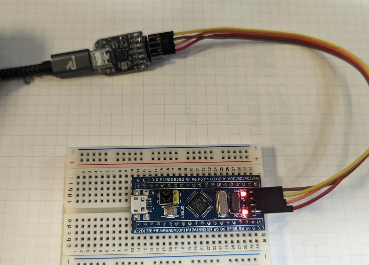 STM32F103 に Rust に stm32f1xx-hal を使ってビルドして書き込む - @74thの制作ログ