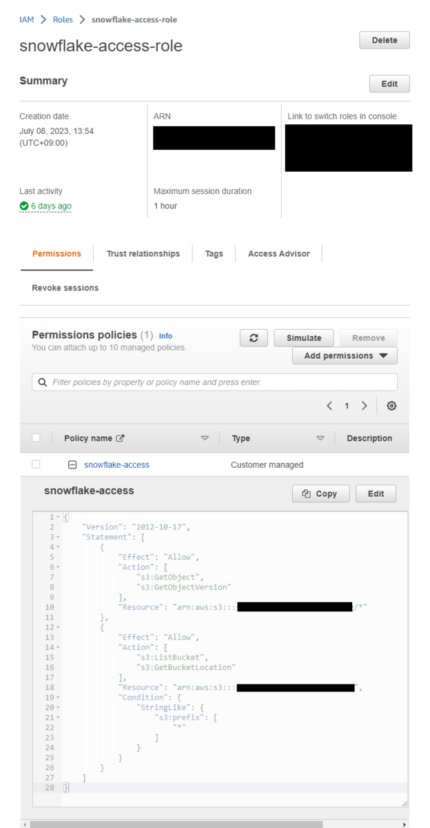 【Snowflake】S3 Storage Integration作成時にはS3バケットポリシーにも注意する - スザクのカキドメ