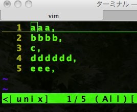 vimで複数行の行頭、行末に一気に文字を挿入する方法 - 基本へ帰ろう