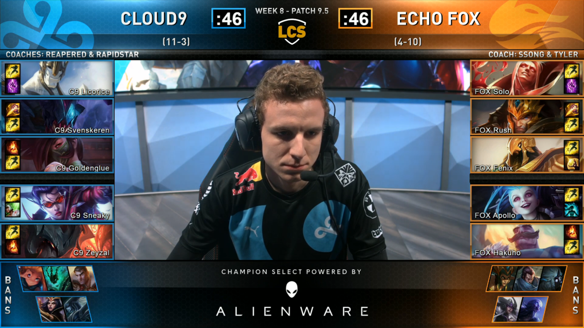 LCS Cloud9 VS Echo Fox - C9ファンボ記録