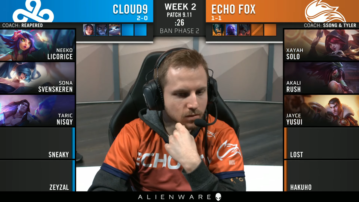 LCS Cloud9 VS Echo Fox - C9ファンボ記録