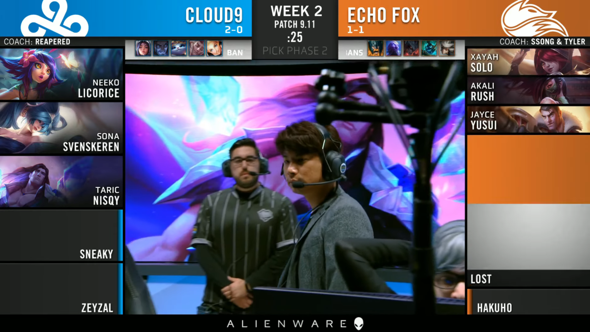 LCS Cloud9 VS Echo Fox - C9ファンボ記録