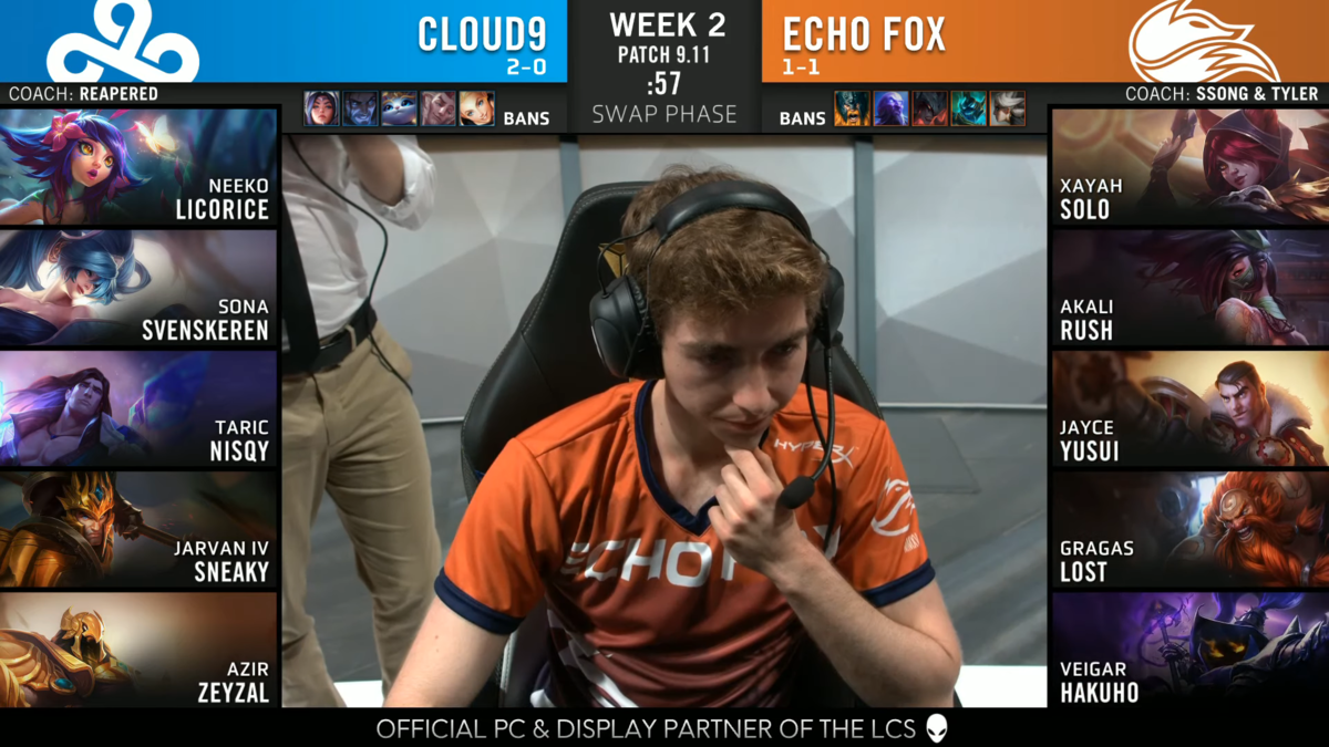 LCS Cloud9 VS Echo Fox - C9ファンボ記録