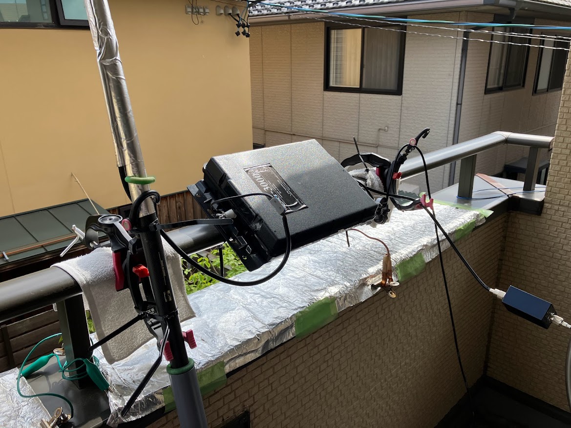 ベランダ設置のカーボン釣竿アンテナ - アマチュア無線局 JF0RRH