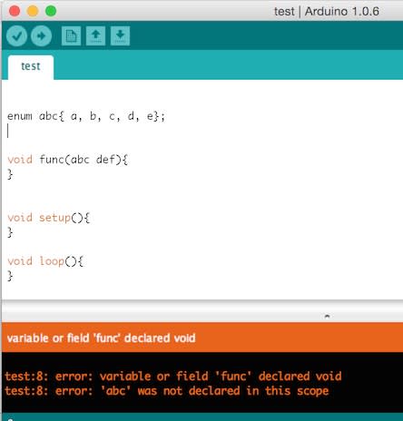 Arduino IDE で enum 使ってハマった - ikkei blog