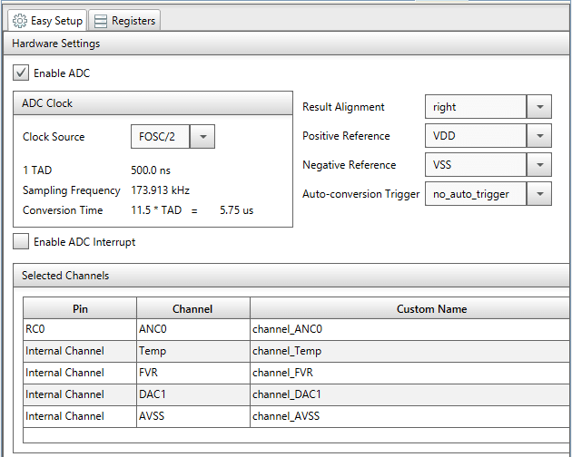 PIC16F18326 MCC ADCテスト - JH7UBCブログ