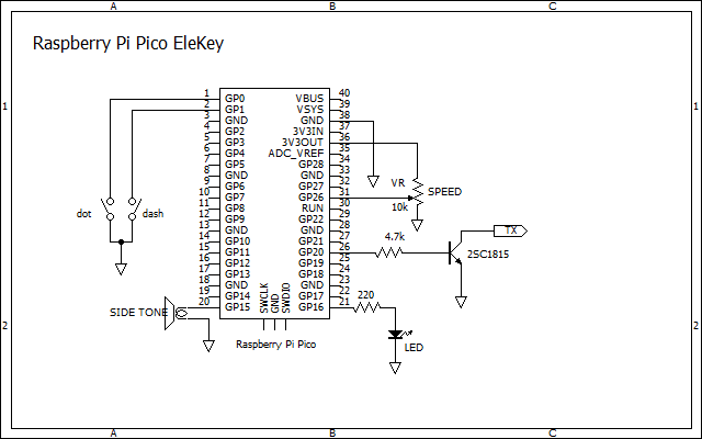 Raspberry Pi Pico MicroPython エレキー - JH7UBCブログ