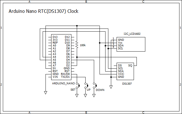 Arduino Nano RTC(DS1307) 時計の試作 - JH7UBCブログ