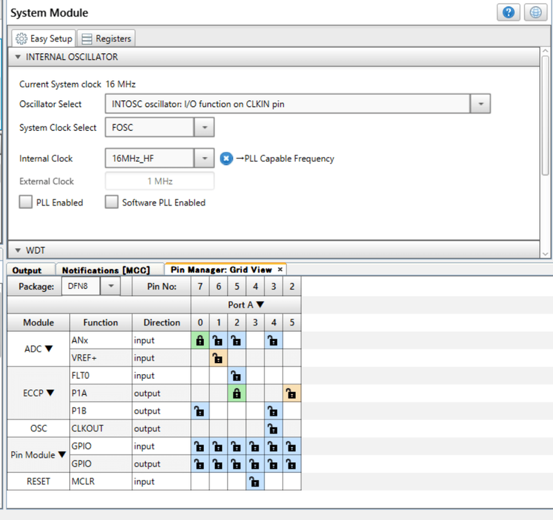 PIC12F1822 MCC PWM テストその1 - JH7UBCブログ