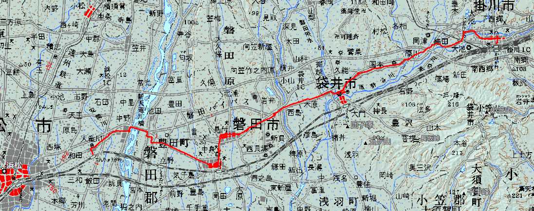 東海道53次+4次を歩く その3(11日目：26掛川宿～28見附宿） - 上州からの山旅