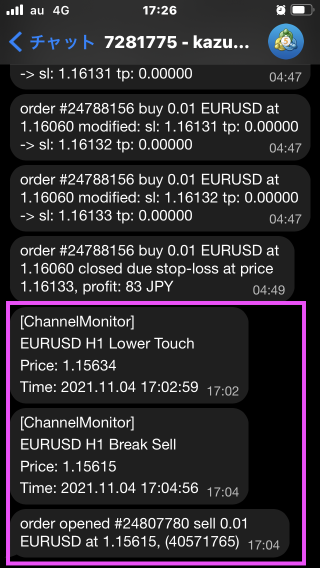 チャネルラインを自動で引いて、ブレイクしたらスマホに通知してくれる便利なMT4インジケーター - k144 Personal Note