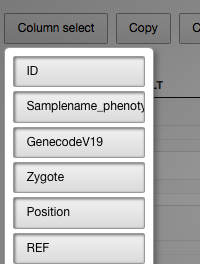 DataTablesでカラム選択他 - kuroの覚え書き