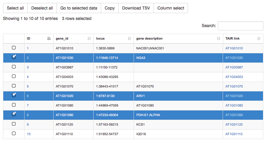 DataTablesの表にチェックボックスをつけて選択した内容から次のアクションを起こす - kuroの覚え書き