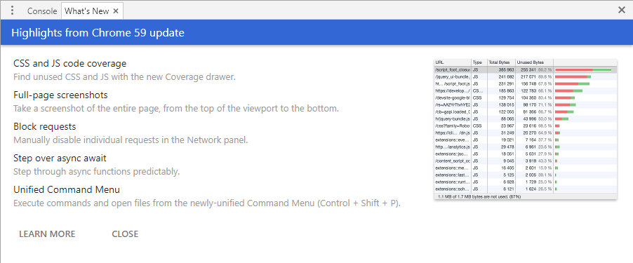 Chrome 59でページ全体のスクリーンショットが取得可能になった - 記憶は人なり