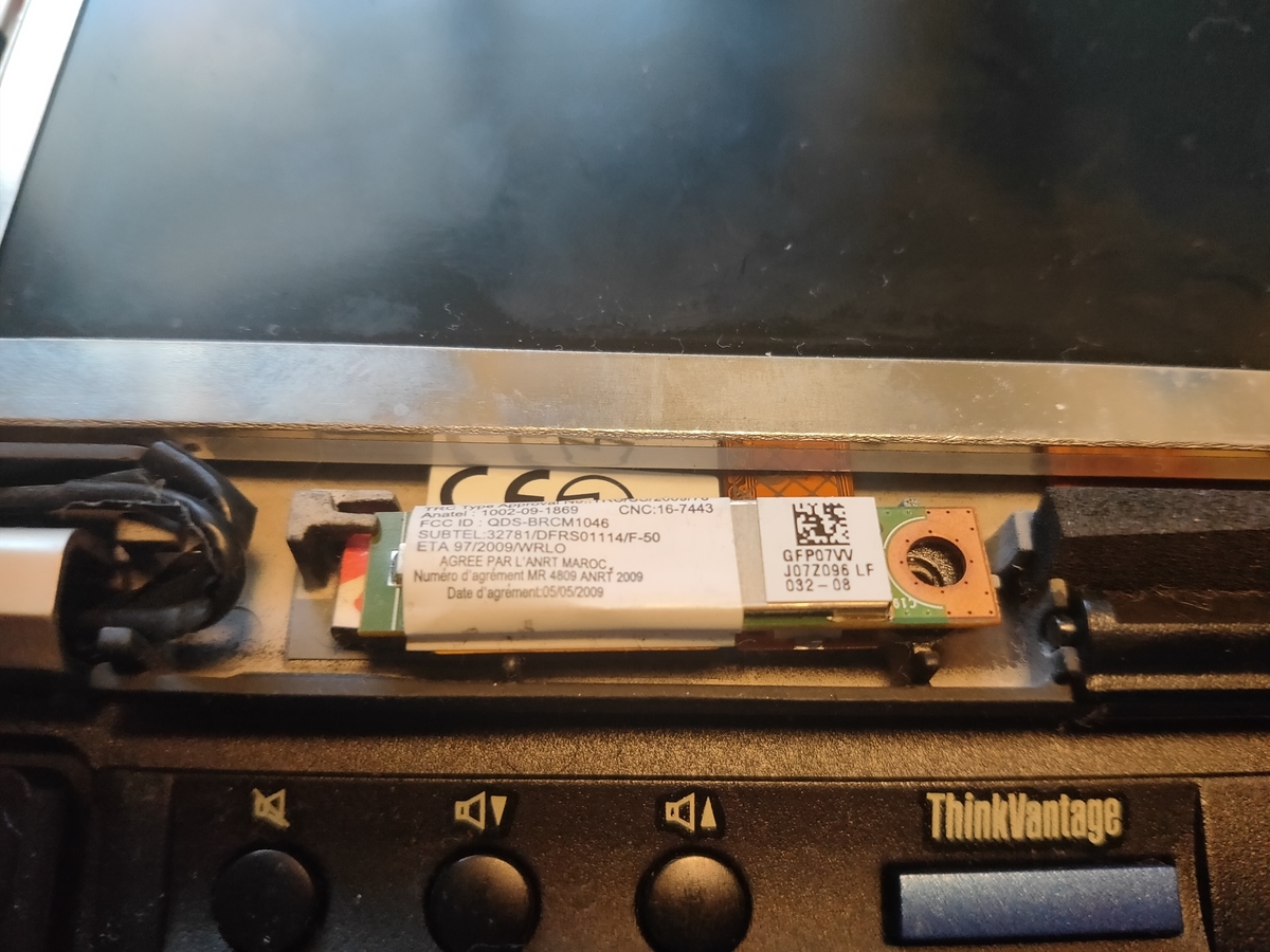 ThinkPad X201に内蔵Bluetoothモジュールを取り付けてみる - popnja’s blog