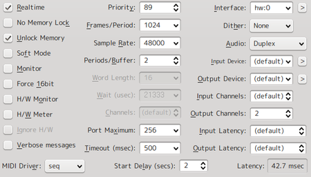 JACK Audio Connection KitをALSAのdmixとdsnoopから使用する - 試験運用中なLinux備忘録・旧記事