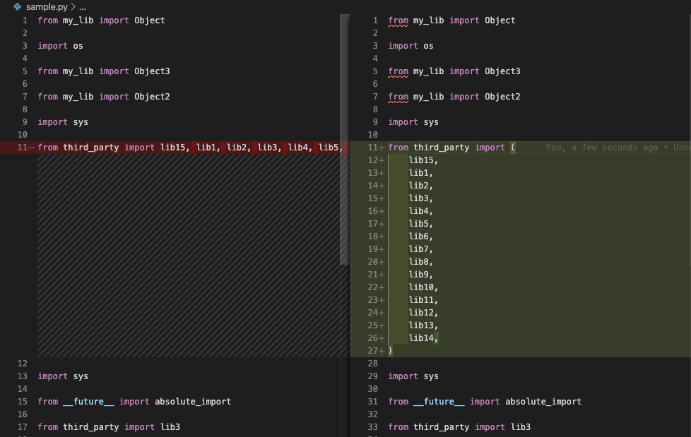 Pythonのimport文の並び順のフォーマットについて【isort】 - delhi09の勉強日記
