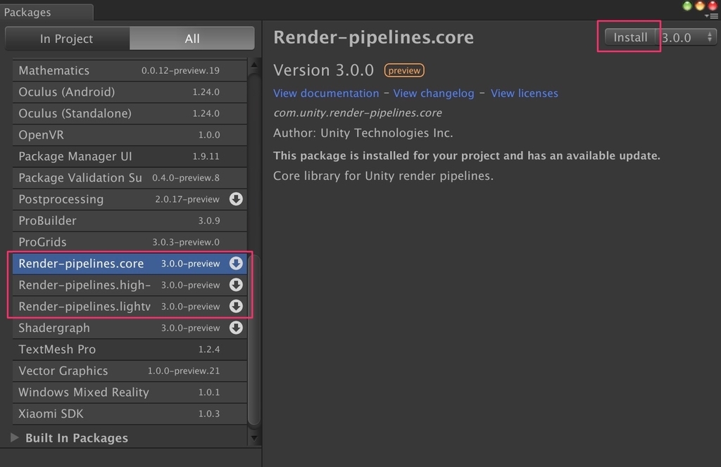 描画に関する処理をC#で書けるSRP(Scriptable Render Pipeline)とは【Unity】【SRP】 - (:3[kanのメモ帳]