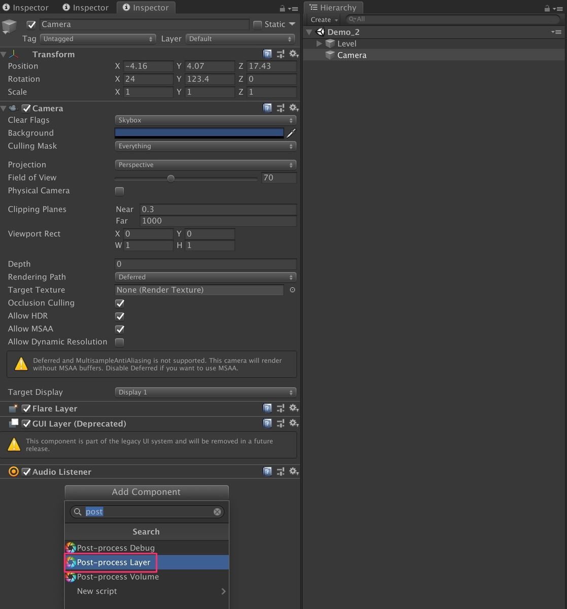 Post Processing Stack Version 2 X の導入と使い方【unity】【ポストプロセス】 3[kanのメモ帳]
