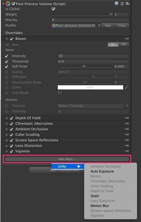 Post Processing Stack Version 2.x の導入と使い方【Unity】【ポストプロセス】 - (:3[kanのメモ帳]