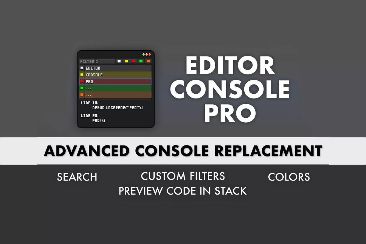 「デバッグを簡単にして生産性を上げられる」と謳われているEditor Console Proを試してみた【Unity】【アセット】 - (:3[kanのメモ帳]