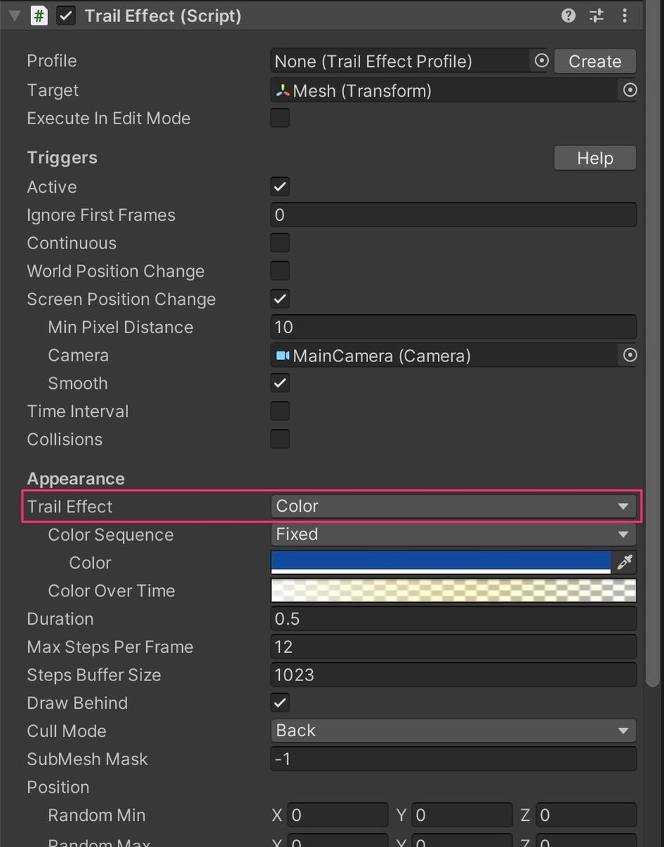 動くオブジェクトやキャラクターに綺麗なトレイル(軌跡)を作成する Trails FX【Unity】【VR】【アセット】 - (:3[kanのメモ帳]