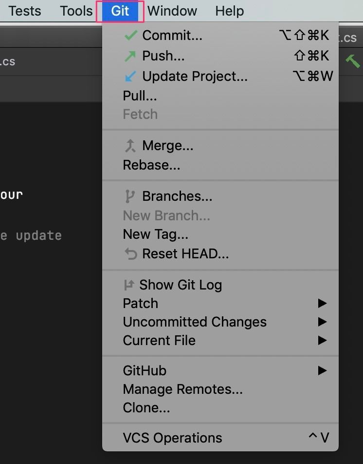 Rider上でGitを操作する方法【エディタ】【JetBrains Rider】 - (:3[kanのメモ帳]