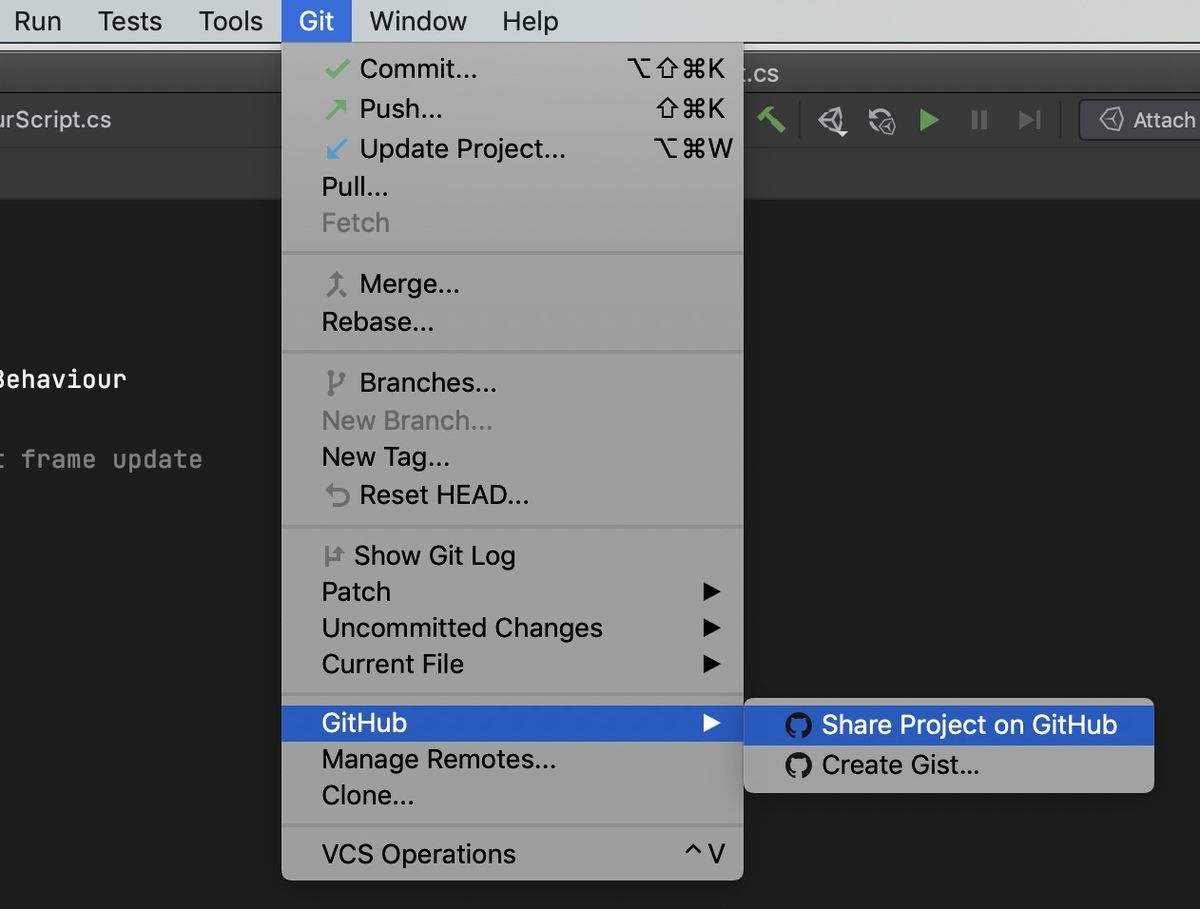 Rider上でGitを操作する方法【エディタ】【JetBrains Rider】 - (:3[kanのメモ帳]