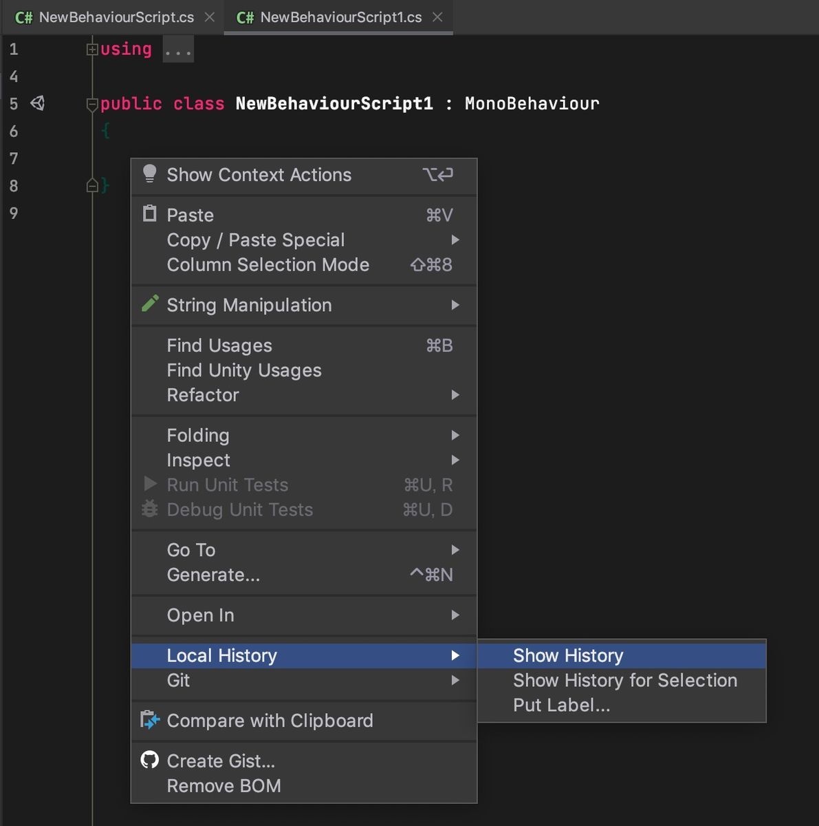 Rider上でGitを操作する方法【エディタ】【JetBrains Rider】 - (:3[kanのメモ帳]
