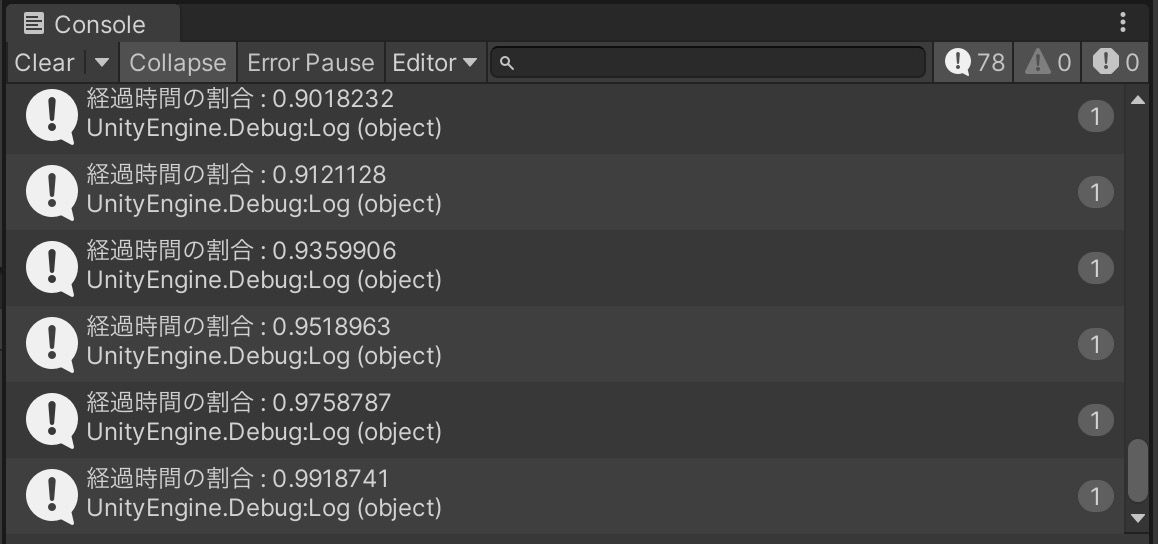 DOTweenの経過時間を取得するElapsed【Unity】【DOTween】 - (:3[kanのメモ帳]