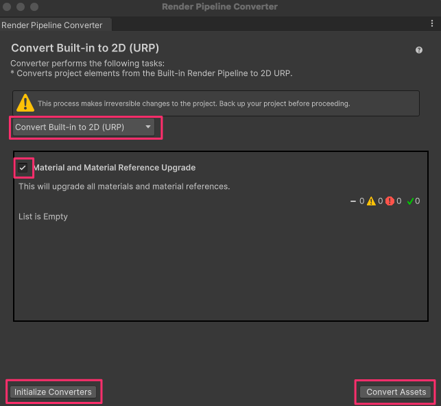 URP対応の2Dプロジェクトを作成する方法と既存2DプロジェクトをUPRに移行する方法【Unity】【URP】 - (:3[kanのメモ帳]