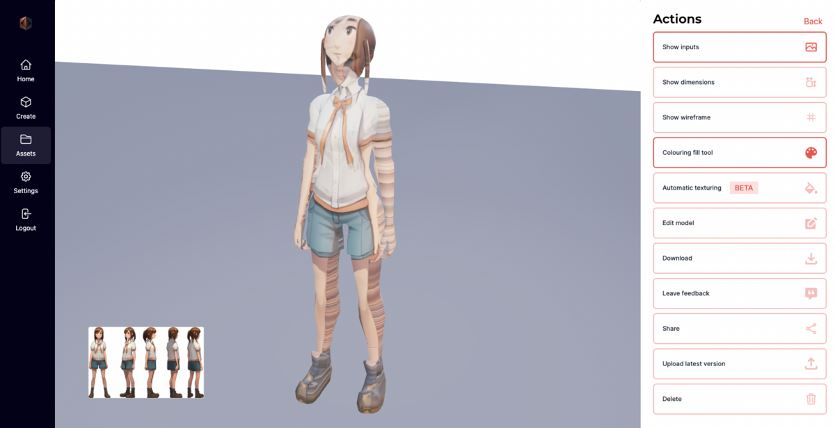 画像から3Dモデルを生成するAI「Kaedim」の使い方と使用感【AI】【ゲーム素材】 - (:3[kanのメモ帳]