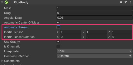 Rigidbodyの重心をずらす(質量に偏りを作る)方法【Unity】 - (:3[kanのメモ帳]