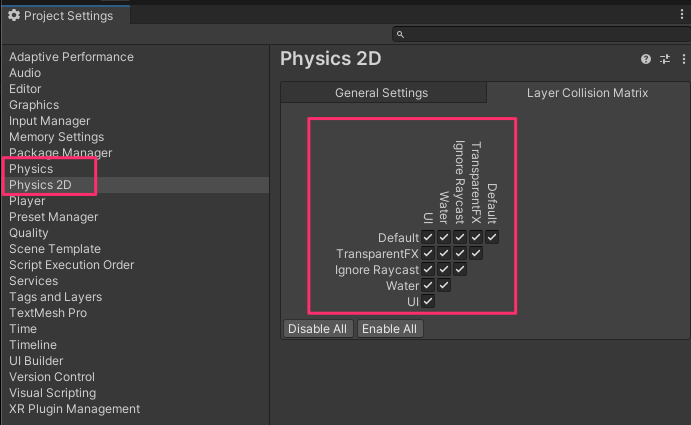 オブジェクトごとに特定のレイヤーと衝突するかの設定が出来る機能 Collision Layer Override【Unity】 - (:3[kanのメモ帳]