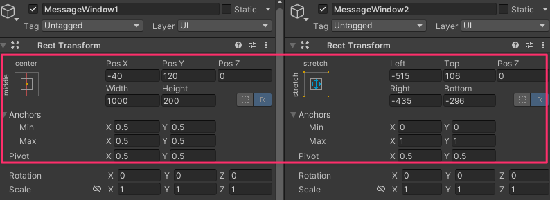 Anchorsが異なるrecttransformに同じサイズを設定する方法【unity】【ugui】 3[kanのメモ帳]