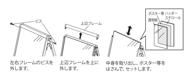 イベントや各種案内に!!折りたたみ式でコンパクトなポスタースタンド2374C レビュー!! - 看板装飾.comブログ