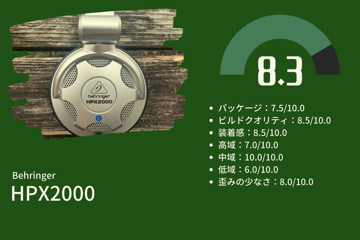 Behringer HPX2000 レビュー｜DJの現場での使用に最適化された実用的なモニター。中域の質感表現が非常に素晴らしい。しかし、普通 ...