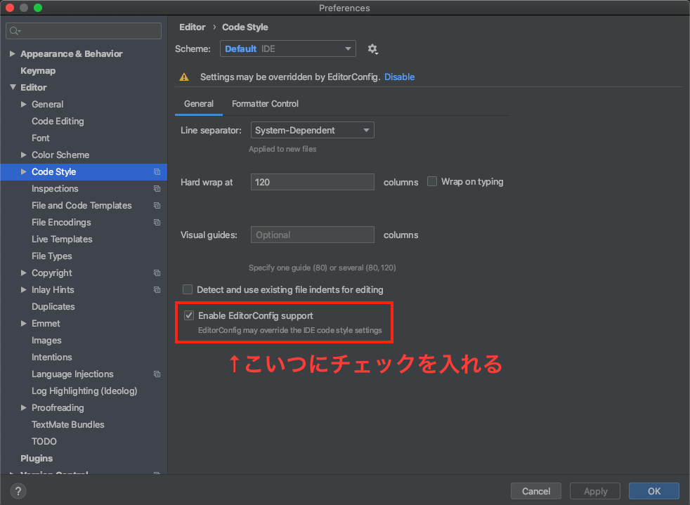 PhpStormでeditorconfigが動作しなかったのでなおした話 - IT系バンドマンの日常