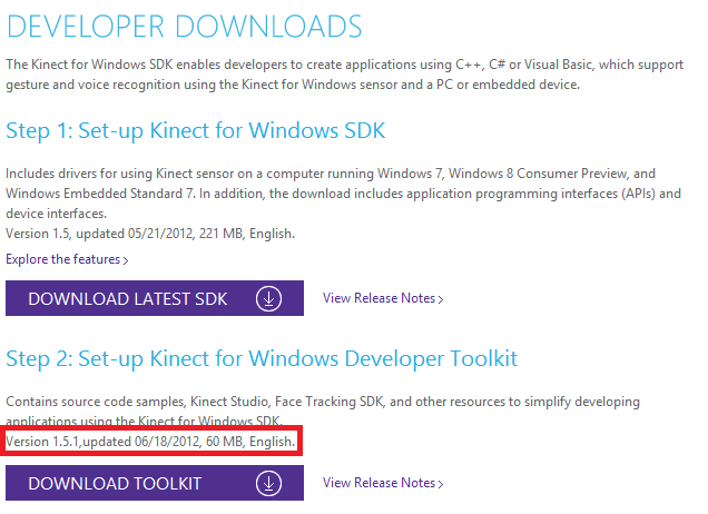 Kinect for Windows Developer Toolkit v1.5.1 がリリースされています - ブログ@kaorun55
