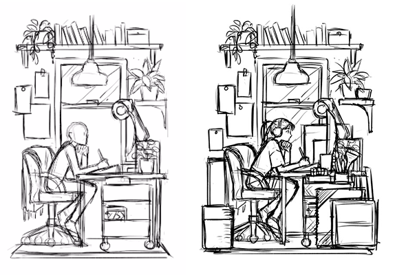 【動画あり】iPad Proで描く「こまやま明」のモチーフ整理とバランスの取り方《GENSEKIイラストメイキング #11》 - GENSEKIマガジン