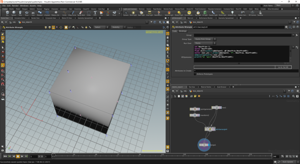 16Houdini xyzdistとprimuvについて - ピ・プ